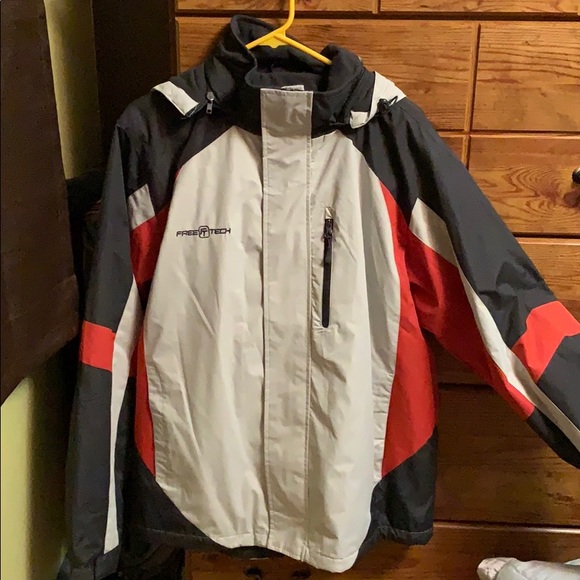 Free Tech | Jackets & Coats | Free Tech Rain Jacket Zipper With Velcro ...